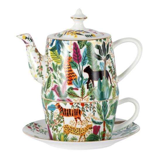 Stechcol Fantasy Jungle Bone China Teapot - European Style Gift Set