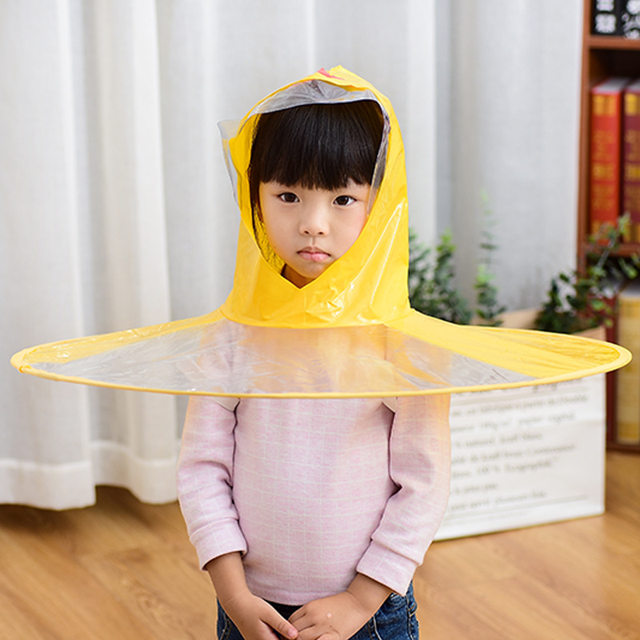 UFO children's raincoat, children's yellow duck cloak, raincoat for baby boys and girls ...