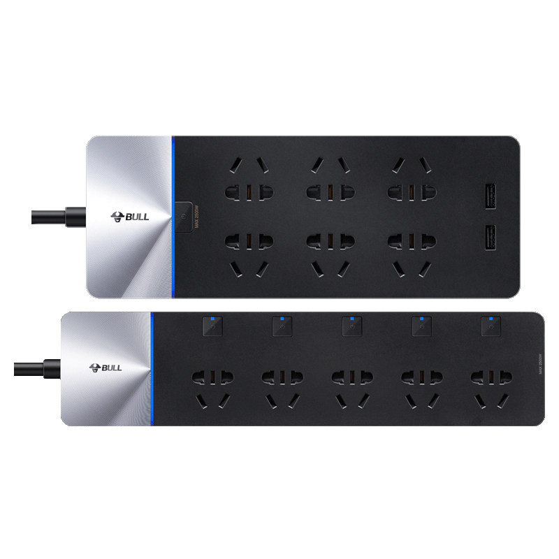 Bull Surge Protector Power Strip - 3 Outlet with Independent Switch
