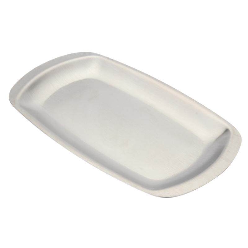 Korean Stainless Steel Rectangular Dish | BBQ Flat Bottom Plate for ...