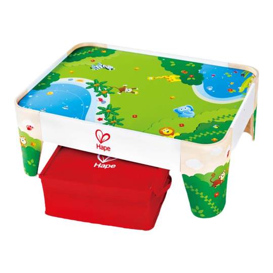 Hape Train Track Jungle Storage Game Table Boy Girl Baby Educational ...