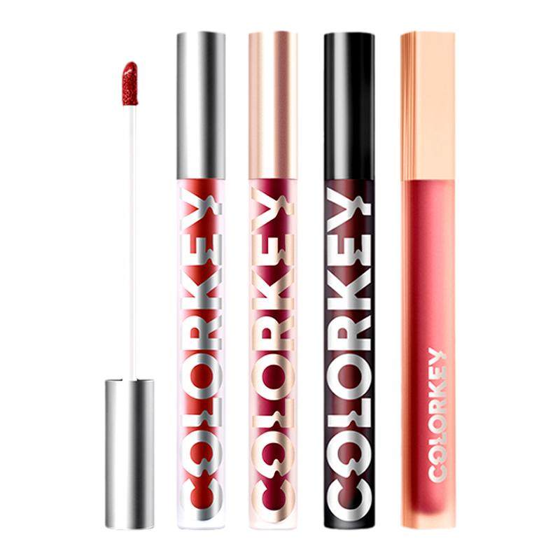 Gloss Labial de Veludo Colorkey - Batom de Longa Duração, Clareador