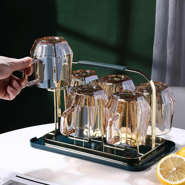 Modern household glass set living room transparent drinking cup ladies ...