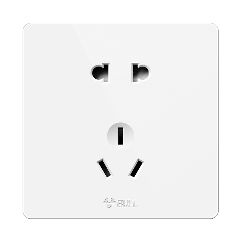 Bull G12 86 Type Wall Socket Panel - USB & 5-Hole - Ivory White