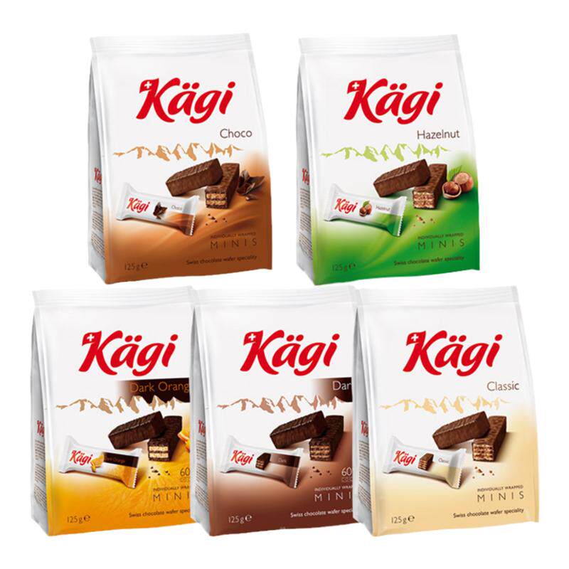 Kagi เวเฟอร์ช็อกโกแลตดาร์ก - 125 กรัม - นำเข้าจากสวิตเซอร์แลนด์