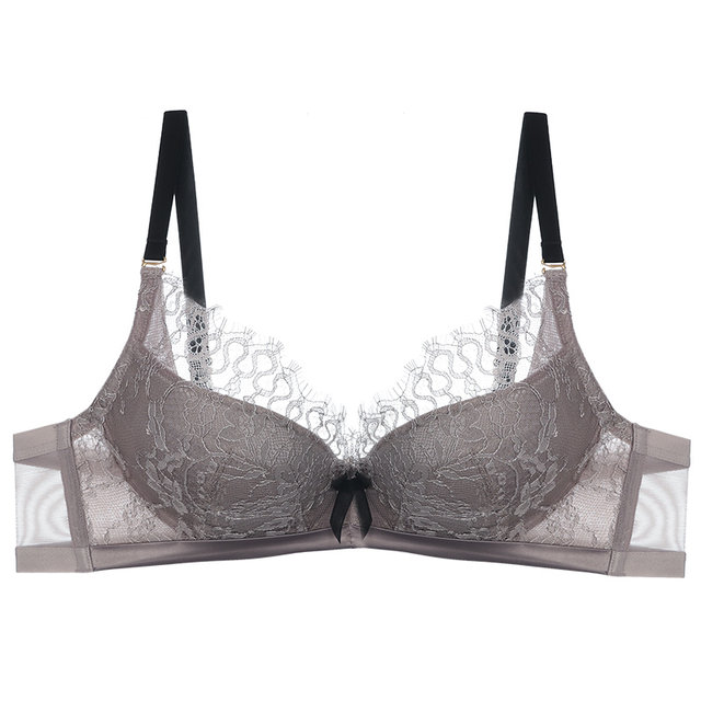 Wutong natural color underwear women's push-up small breasts thin top ...