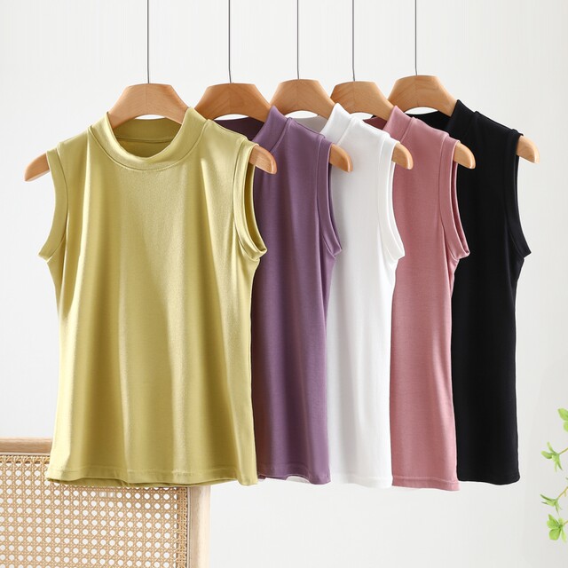 Modal Sleeveless Linge Symphony Female Xia Bo in the Inner Pure Color ...