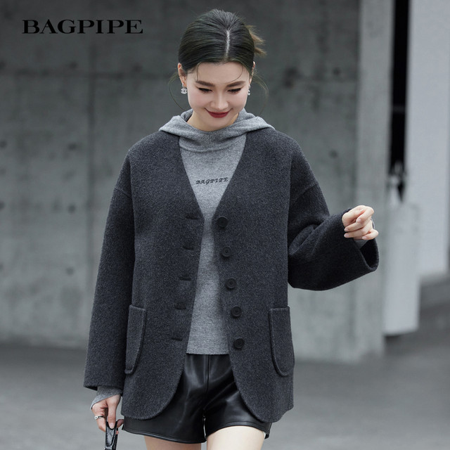 Wind Diam 2024 Autumn and Winter New Coat Double -sided Mashimi Short ...