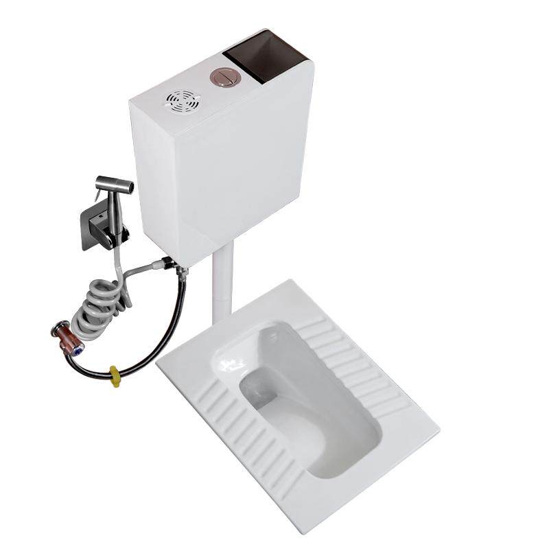 Household Ceramic Squat Toilet Flushing Tank - Complete Set