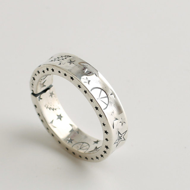 Ikkyu old silversmith handmade 925 sterling silver amp five-pointed ...