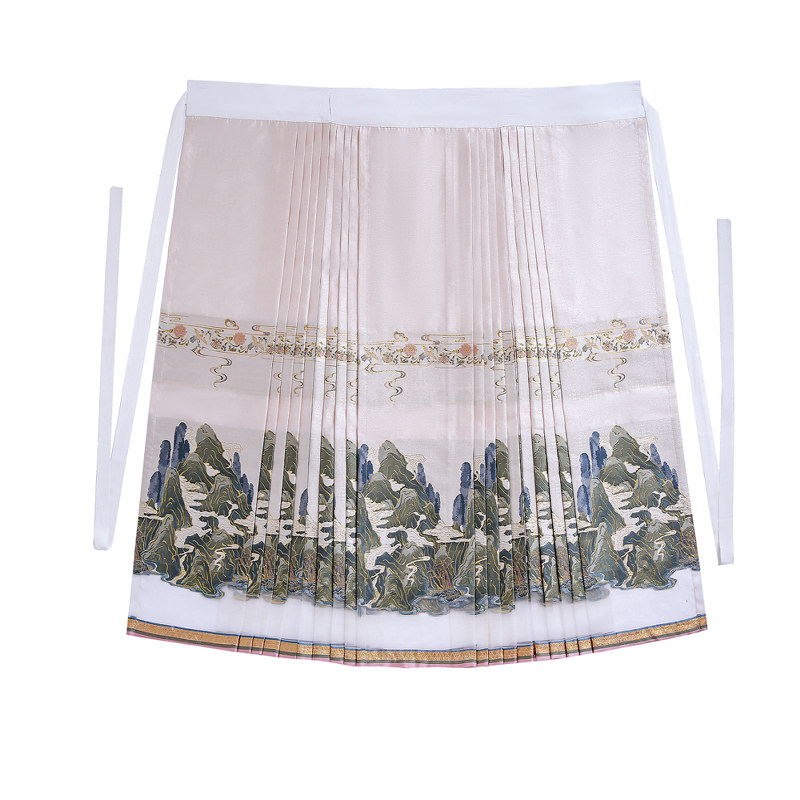 Ensemble Hanfu Ming de Weaving Division - Jupe plissée à motif de ...