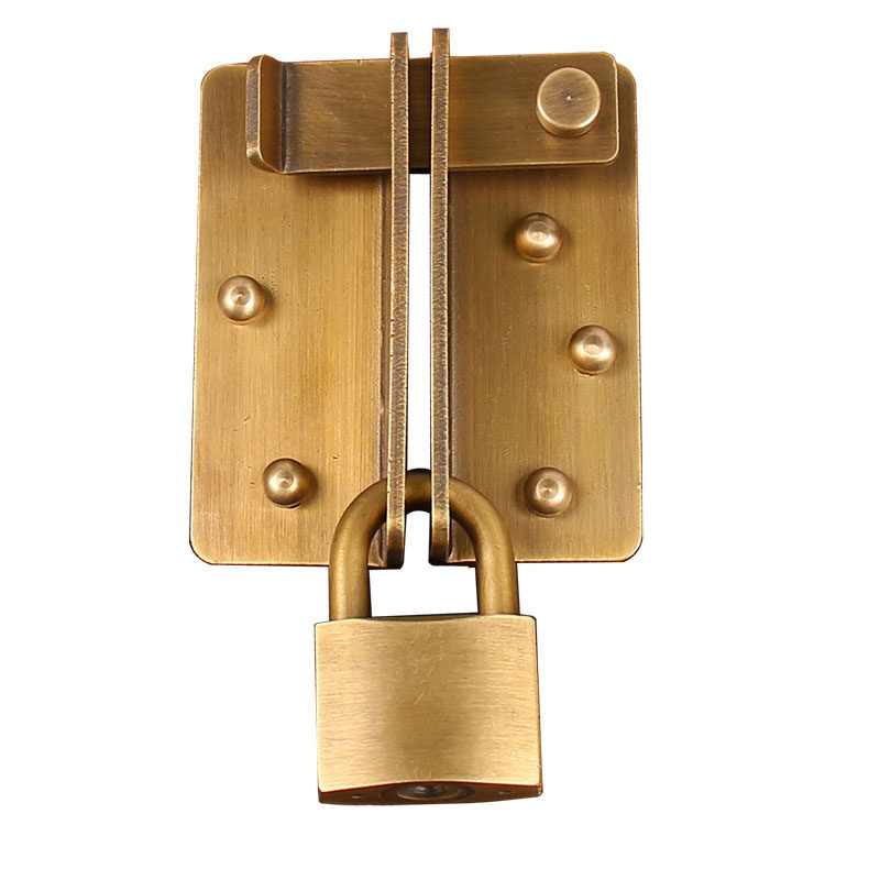 Tongren Tang Brass Door Lock - Traditional Chinese Wooden Door Latch