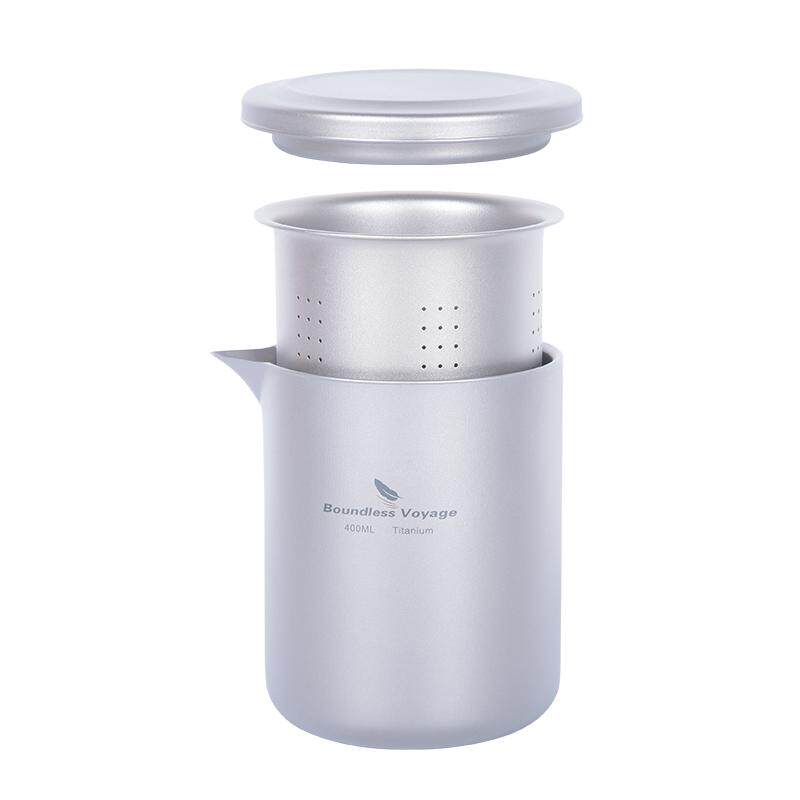 Boundless Voyage Titanium Travel Tea Set - Eagle Mouth Teapot & Cups