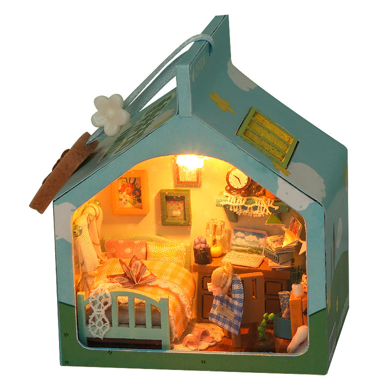 Craftsman Tc19-a Wooden Miniature House - DIY Cottage Night Light Model