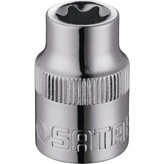 Sata 10mm Chromium Vanadium Alloy Steel Inner 6-Spline Socket - E4-E20