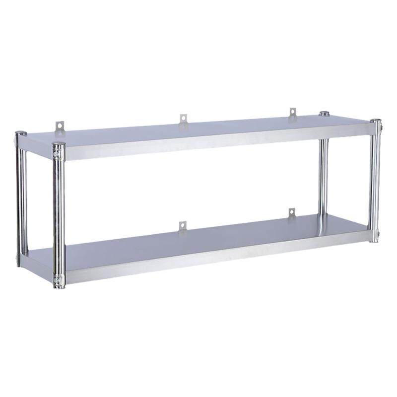 Stainless Steel Kitchen Wall-Mounted Rack: Two-Story Condiment Hanger