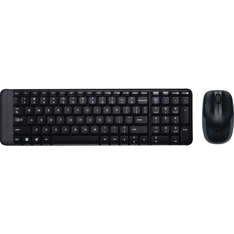 Logitech MK220 Kabelloses Tastatur und Maus-Set - USB - Schwarz