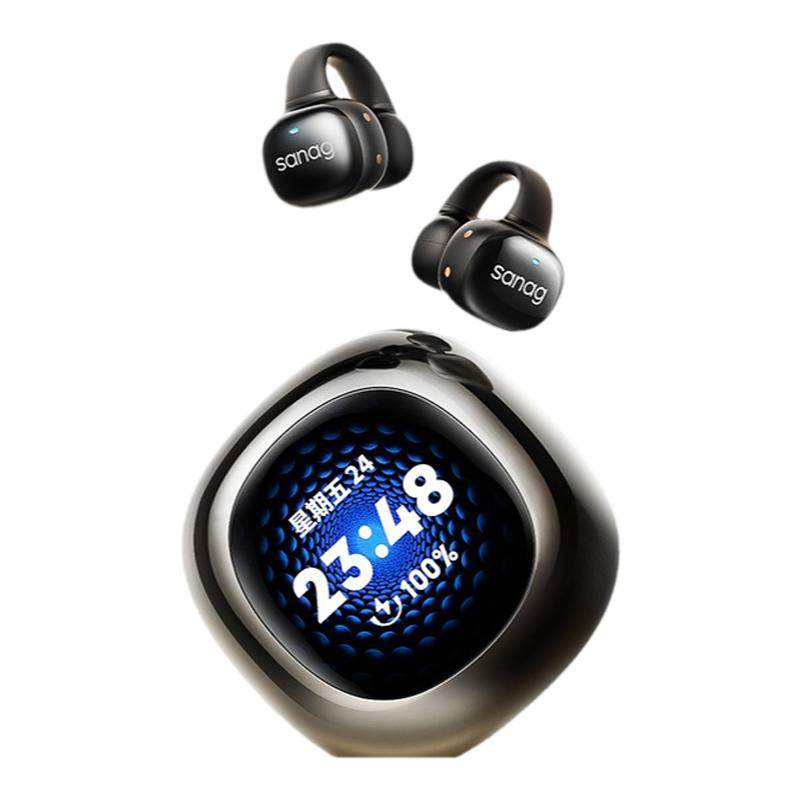Sanag s5 pro air bone conduction bluetooth headset ear clip hanging ...