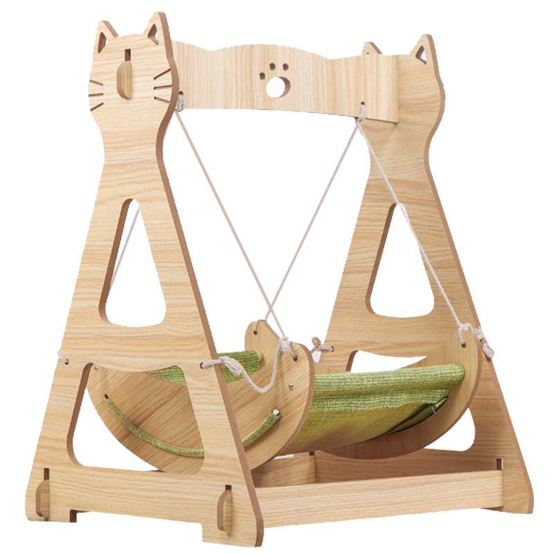 Cat Kennel Cradle Dog Cat Puppy Sleeping Bed Cat Hanging Basket Wooden ...