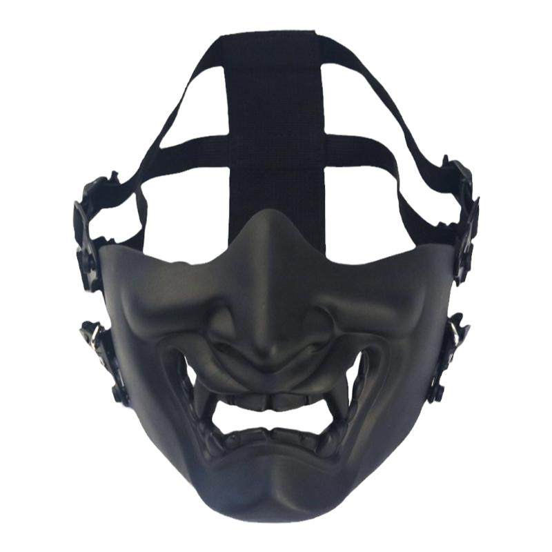 Resin Skull Half Face Mask - Halloween Cosplay Costume