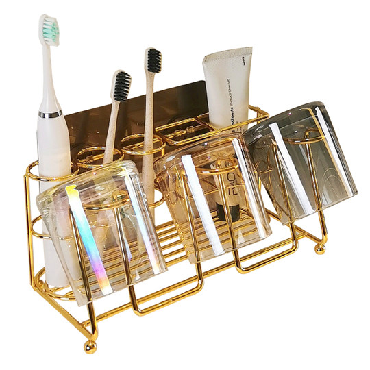 Light Luxury Electric Toothbrush Rack - Wall-Mounted Bathroom Storage