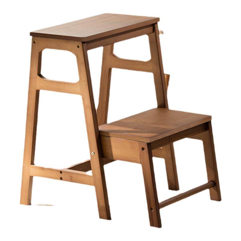 Solid Wood Folding Step Stool - Multifunctional Herringbone Design