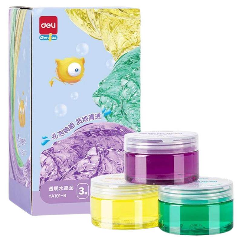 Deli Crystal Mud Clay - Non-Stick Handmade Slime, 6 Colors