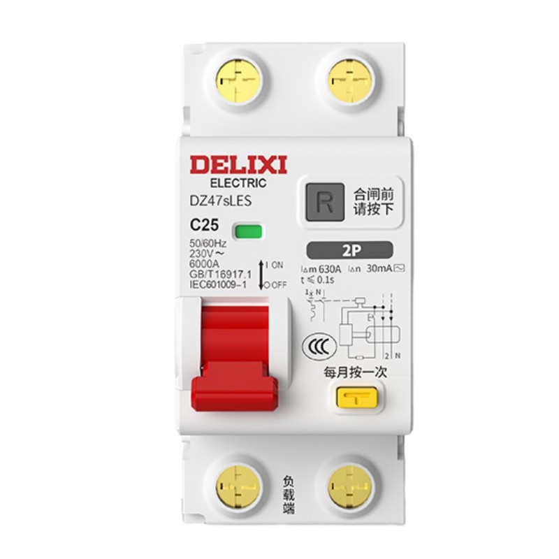 Delixi Leakage Switch DZ47SLES Air Switch 32A - Household Circuit Breaker - DZ47PLEY-63