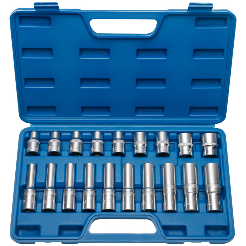 Tuochi 19-Piece E-Type Socket Set - Extended, Metric, 12.5mm