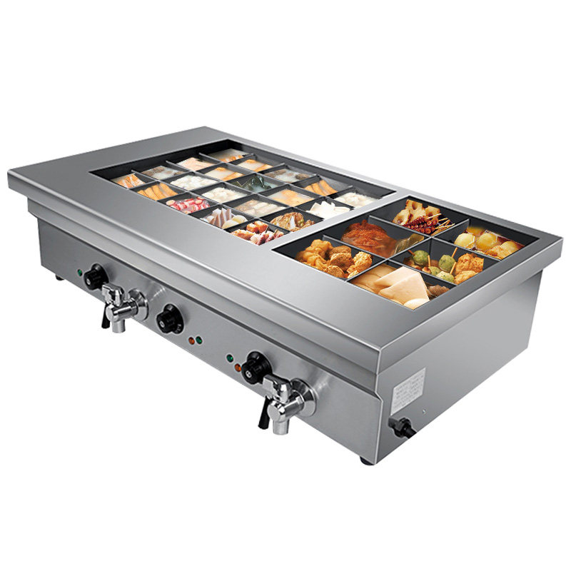 Commercial Electric Oden Cooking Machine - 20/40 Grids Skewers & Hot ...