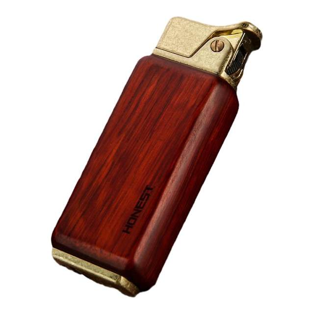 Baicheng kerosene lighter grinding wheel open flame retro solid wood ...