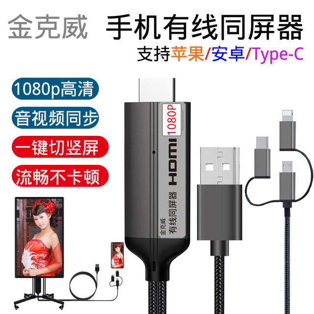 Mobile phone with screen decks and screen cables connect TV to large ...