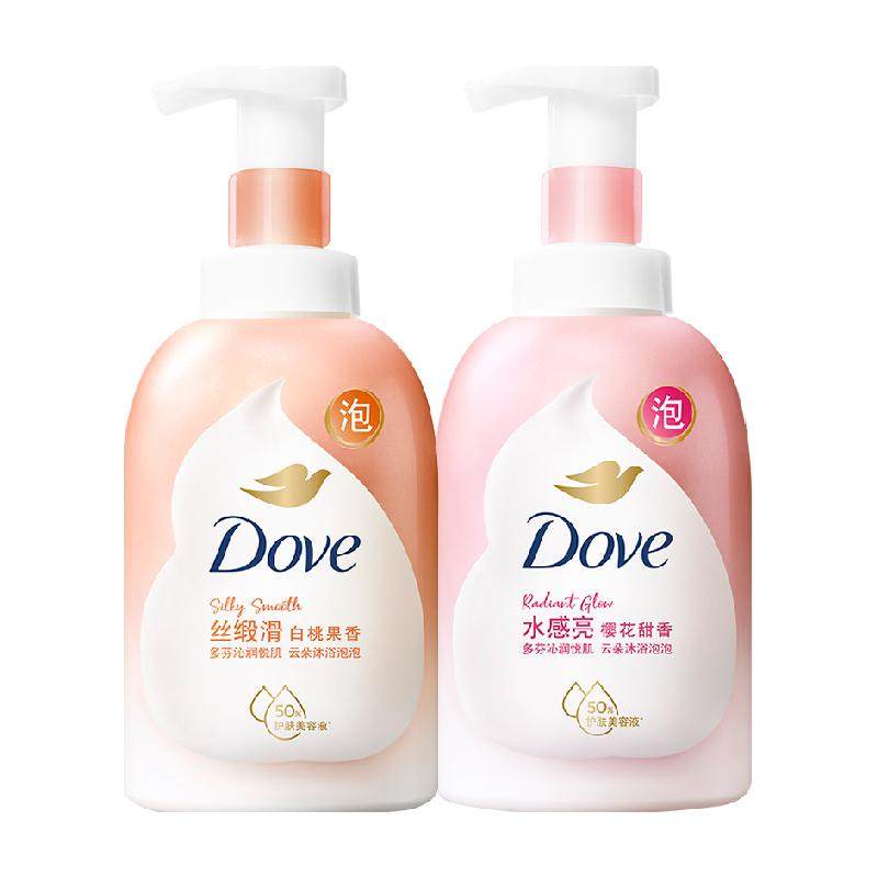 Bộ Sữa Tắm Dove White Peach & Sakura 400ml x 2