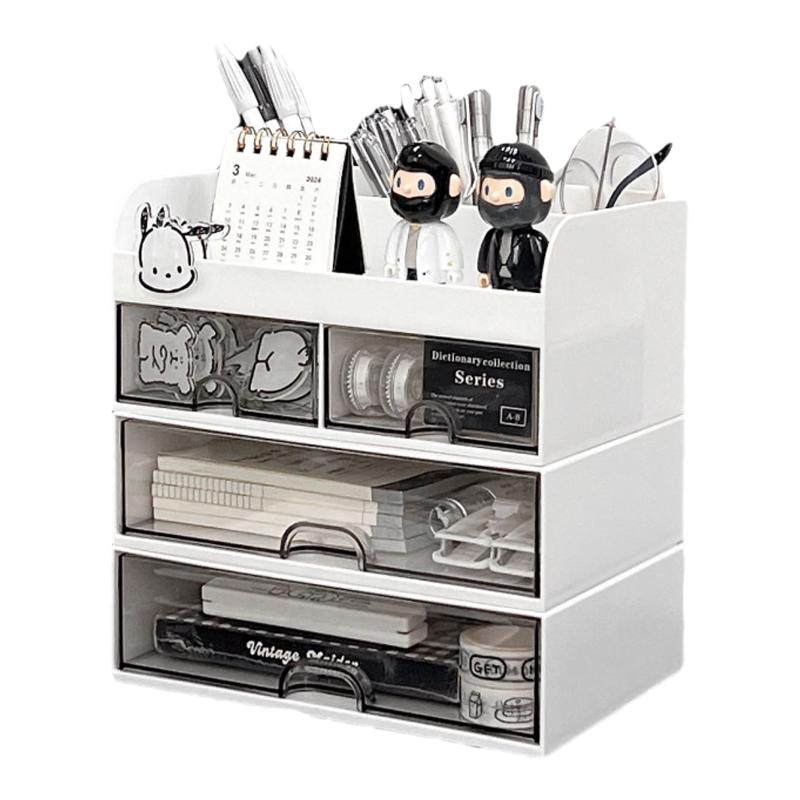 Desktop Multifunctional Drawer-Type Storage Box - Desk Office Study ...