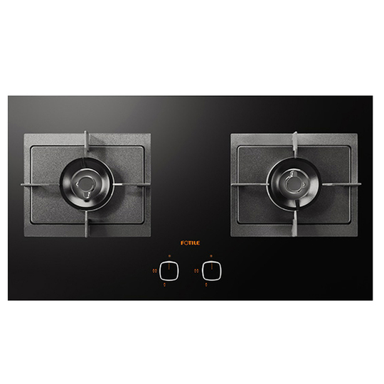 Fotile 02-TH31B Built-In Gas Stove - 2 Burner Tempered Glass Cooktop