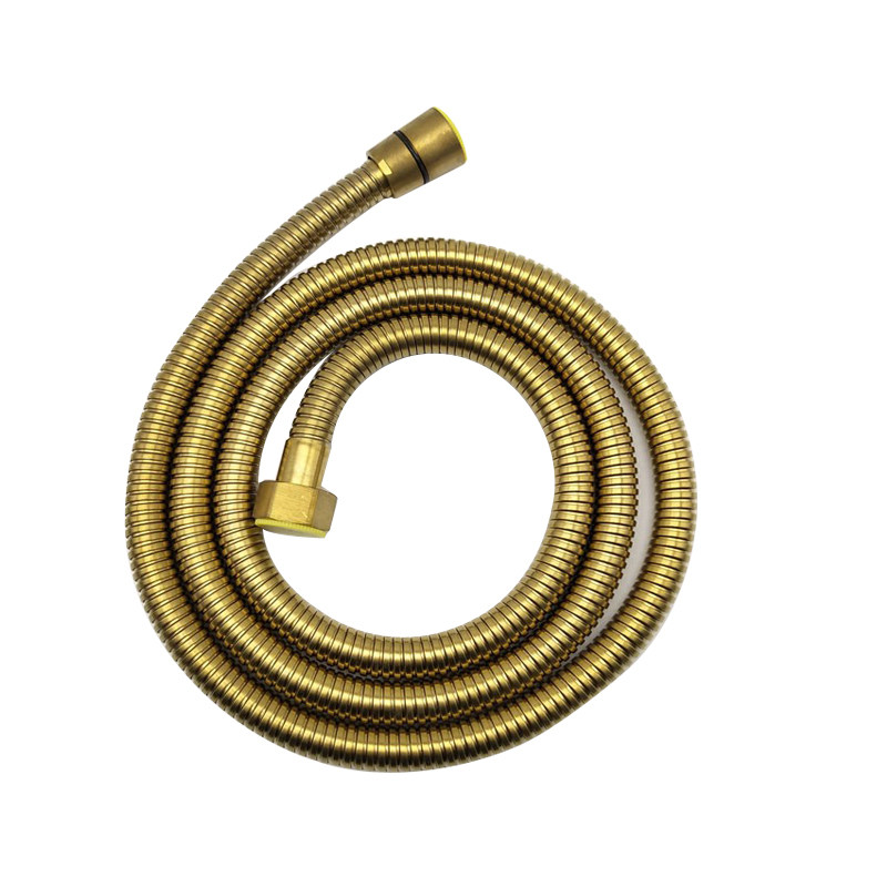 Brass Handheld Shower Head Hose - Gold & Black