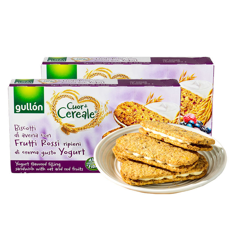 Guyou Berry Dried Oatmeal Yoghurt Sandwich Biscuits - Small Packaging ...