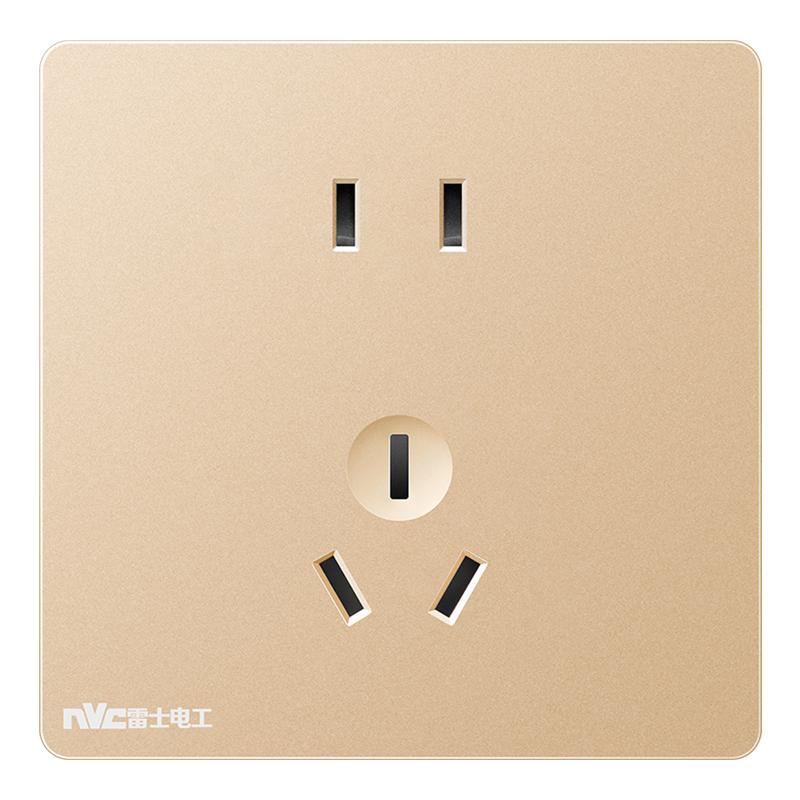 לוח שקע מתג מזגן nvc - זהב n20, שקע ביתי 16a