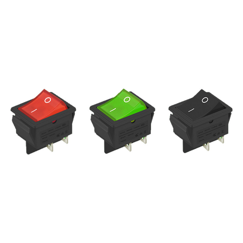 Huijun 16A Marine Rocker Switch - Red Recessed KCD3 - 4 Pin, 2 Gear