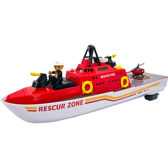 Remote Control Fire Boat - Water Jet Electric Speedboat Toy