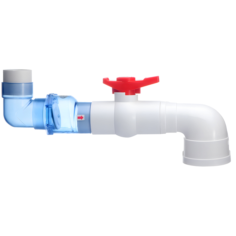 75PVC管矮楼层厨房排水防返水 卫生间台盆防倒灌单向透明止回阀