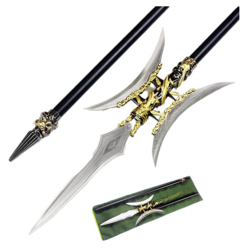 Three Kingdoms Fangtian Painted Halberd - Stainless Steel Lu Bu Weapon