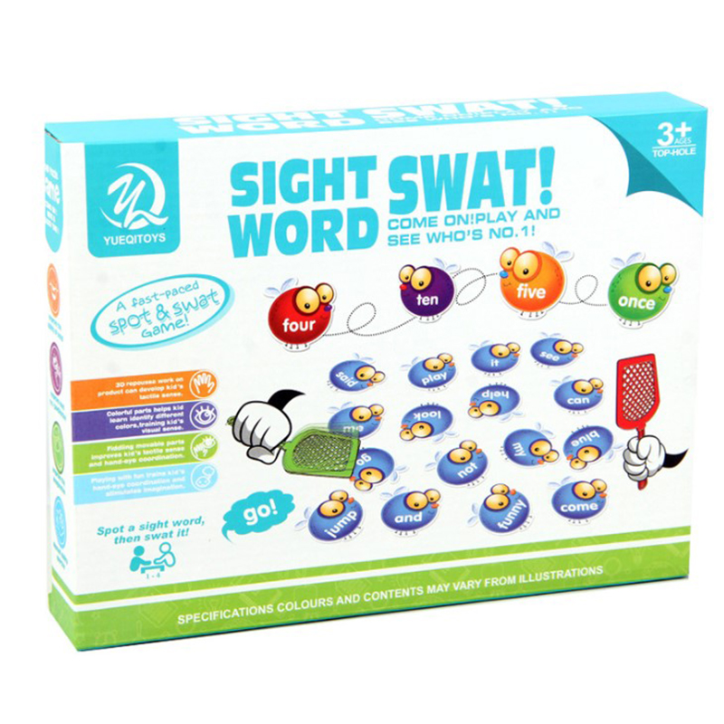 English Board Game Sight Words - High-Frequency Words Fly Swatter Word ...
