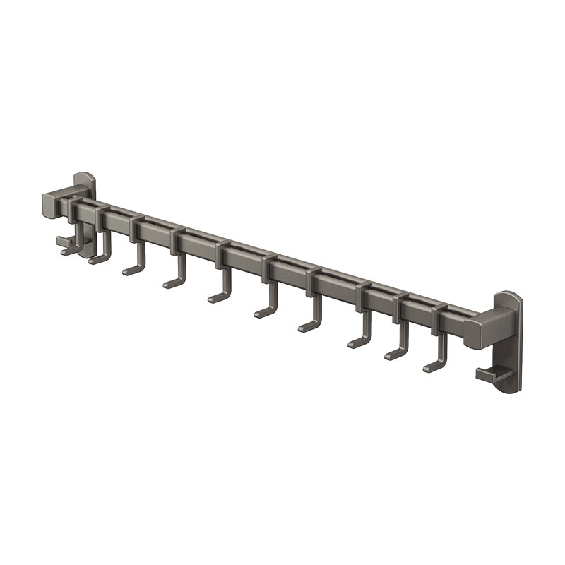 Gun Gray Kitchen Hooks, No Punching, Hanging Rods, Kitchen Racks, Wall ...