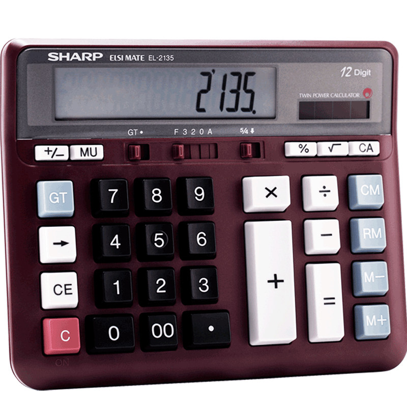 Genuine Sharp EL-2135 Financial Accounting Special Calculator - Computer Button Solar Business ...