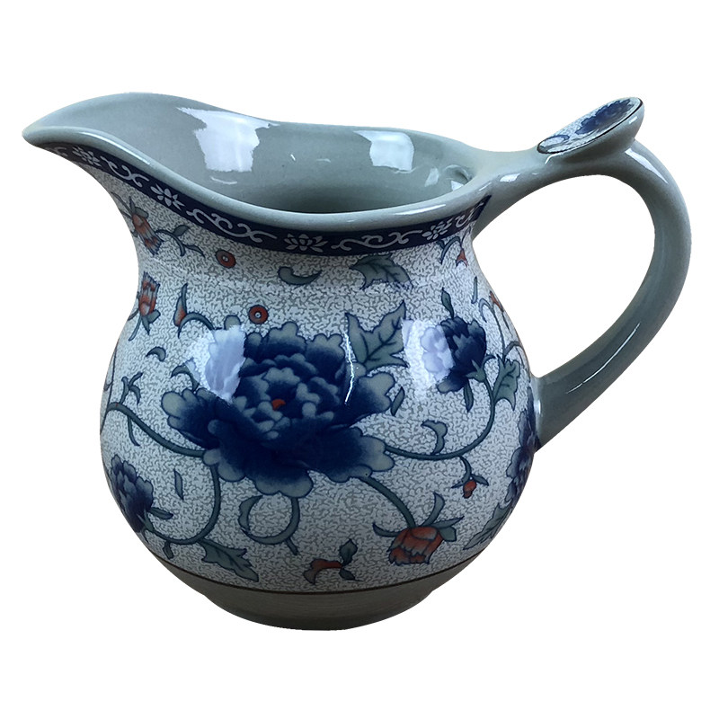 Ceramic Large Fair Cup Tea Crumbs Divider Tea Pot Peony Flower - Retro ...