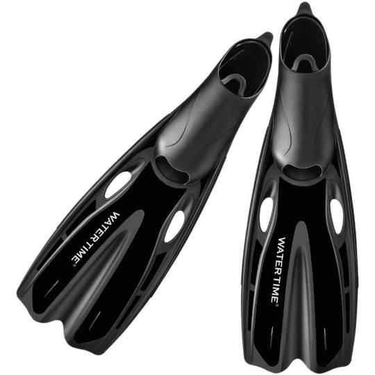 Watertime Diving Flippers - Long Duck Webbing for Swimming and Training