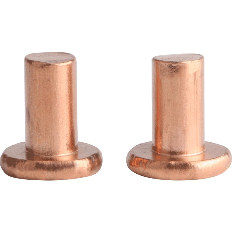 Hsbc Copper Flat Head Rivets - Solid Copper Alloy