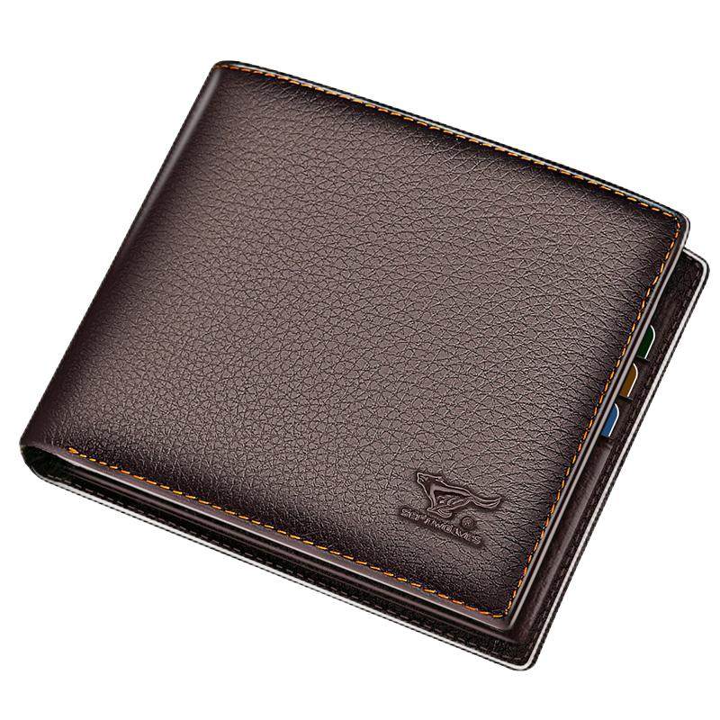 Cartera de Cuero para Hombre Septwolves - Tarjetero Compacto de Piel de ...