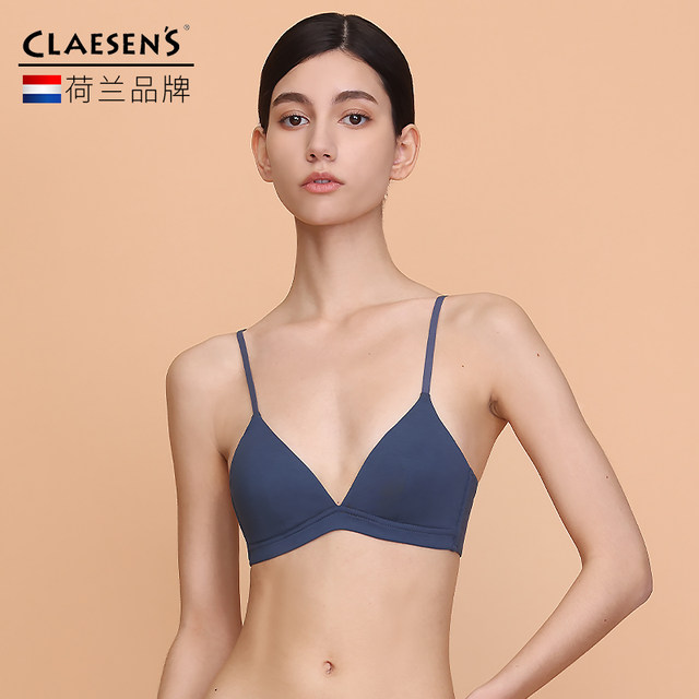 CLAESENS French Triangle Sexy Deep V, Breast Breast, Smooth Bra, Breit, Underwear Women No Steel ...